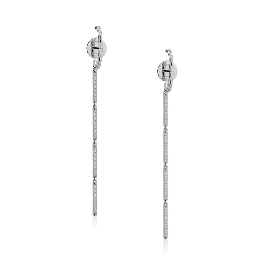 Linette Lobe Studs in White Gold - Savolinna Jewelry